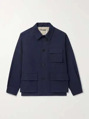 Dunhill Twill Shirt Jacket - Navy