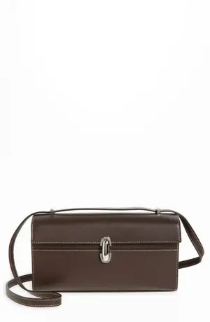Savette Symmetry 26 Leather Crossbody Bag - Coffee
