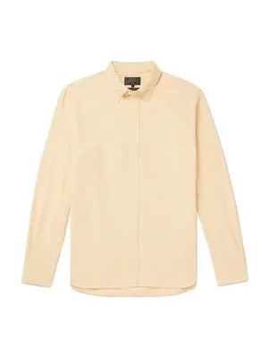 BEAMS Button-down Collar Cotton Oxford Shirt - Yellow