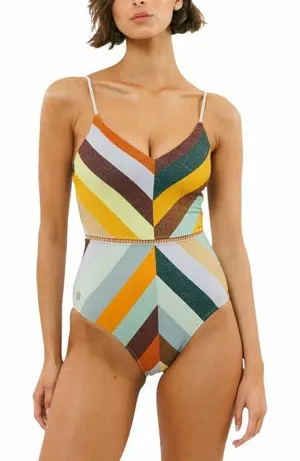 BILIBLOND Biliblond Arava One-Piece Swimsuit With Lurex Print Multicolor