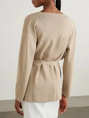 Max Mara Gerald Belted Knitted Cardigan - Neutrals