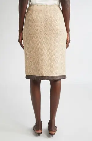 St. John Basket Texture Knit Skirt