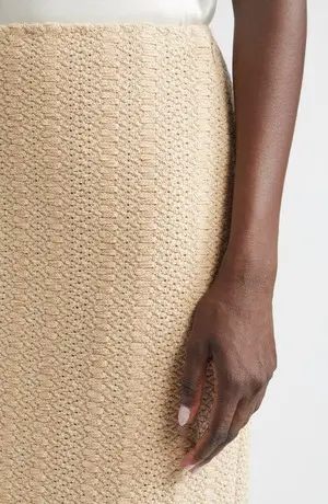 St. John Basket Texture Knit Skirt