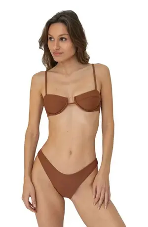 BRIGHT SWIMWEAR Lola Bikini Bottom - Brown