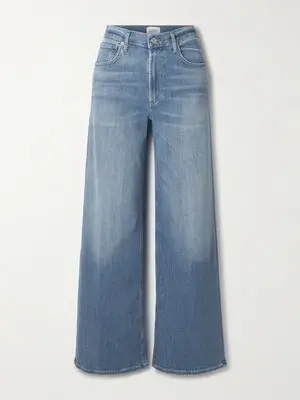 Citizens Of Humanity Lyra Long Mid-rise Wide-leg Jeans - Blue