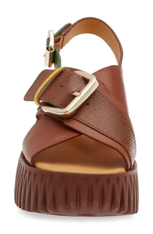 4CCCCEES Plia Juno Platform Slingback Sandals - Brown
