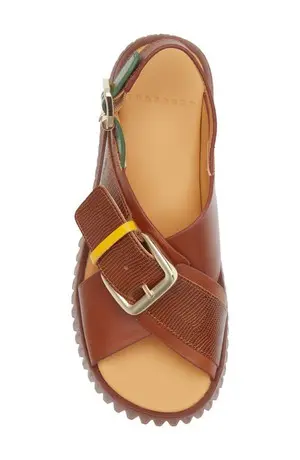 4CCCCEES Plia Juno Platform Slingback Sandals - Brown