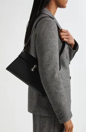 Savette Symmetry Leather Shoulder Bag - Black