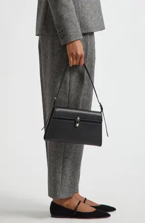 Savette Symmetry Leather Shoulder Bag - Black