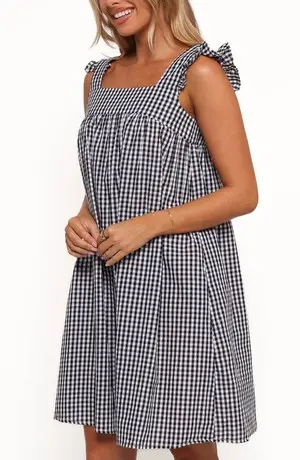 PETAL & PUP Nola Check Mini Dress