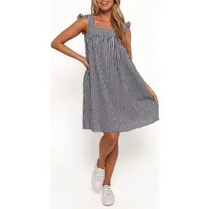 PETAL & PUP Nola Check Mini Dress - Black Gingham