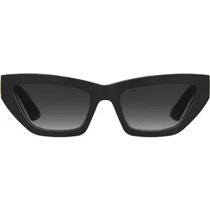 Moschino 55mm Gradient Cat Eye Sunglasses - Black/ Dark Grey Sf