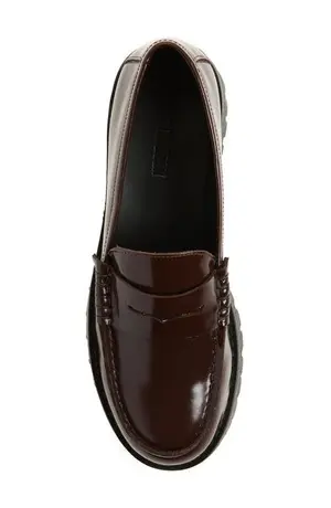 Steve Madden Langsten Platform Loafer - Burgundy