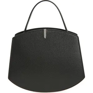 Black Leather Top Handle Totes