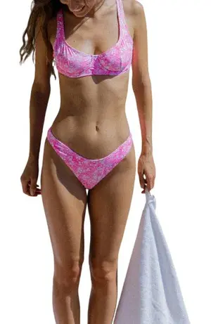 BRIGHT SWIMWEAR Capri Bikini Bottom - Paradise Pink