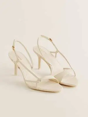 REFORMATION Nino Slingback Heeled Sandal - Ivory