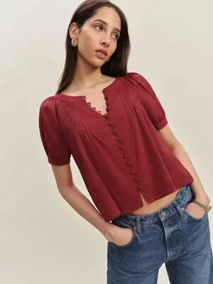 REFORMATION Calia Top Red