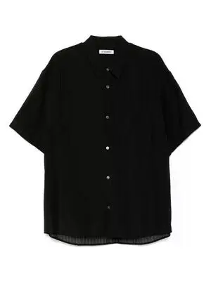 Attachment Striped Lenocloth Shirt
