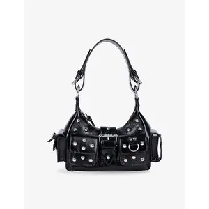 The Kooples Amelia Stud-embellished Leather Shoulder Bag