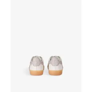 Hogan Leather And Suede Low-top Trainers - Silver Com