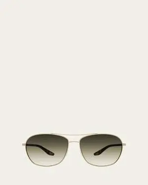 Barton Perreira Barton Perreira Sully Aviator Sunglasses Gold