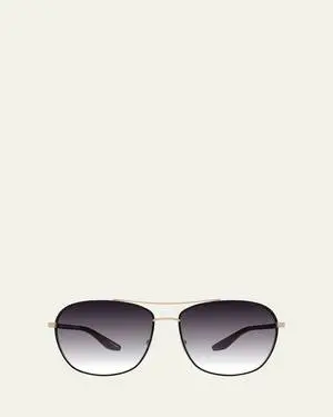 Barton Perreira Barton Perreira Sully Aviator Sunglasses Gold/jet