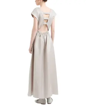 Emporio Armani Shiny Linen Maxi Dress