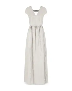 Emporio Armani Shiny Linen Maxi Dress