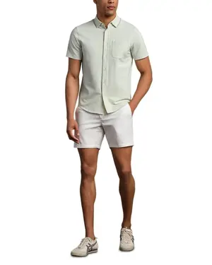 RHONE Commuter Seersucker Regular Fit Short Sleeve Shirt - Cool Mint