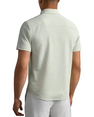 RHONE Commuter Seersucker Regular Fit Short Sleeve Shirt - Cool Mint
