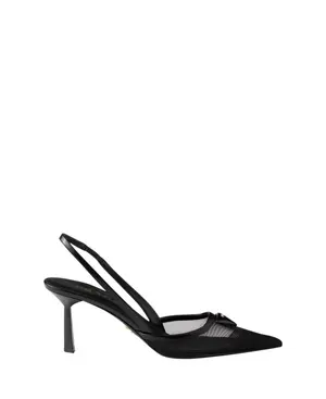 Prada Mesh Slingback Pumps - Black