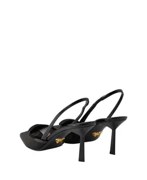 Prada Mesh Slingback Pumps - Black