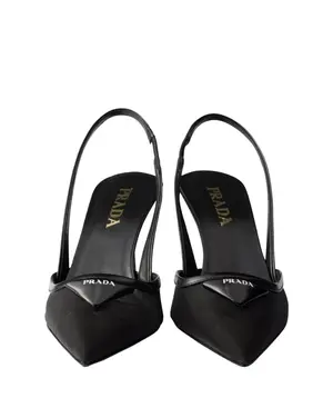 Prada Mesh Slingback Pumps - Black