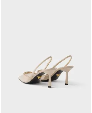 Prada Mesh Slingback Pumps - Neutral