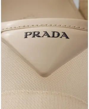 Prada Mesh Slingback Pumps - Neutral