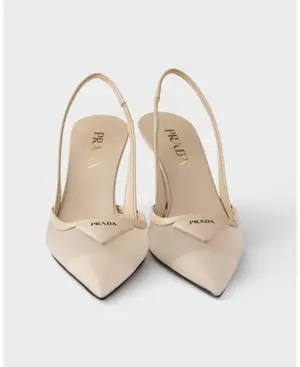 Prada Mesh Slingback Pumps - Neutral