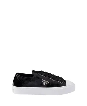 Prada Naplak Patent Leather Sneakers - Black
