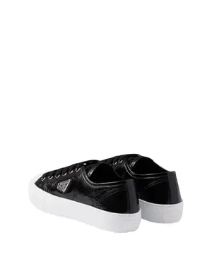 Prada Naplak Patent Leather Sneakers - Black
