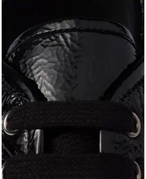 Prada Naplak Patent Leather Sneakers - Black
