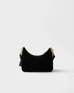 Prada Re-edition Mini Velvet Bag - Black