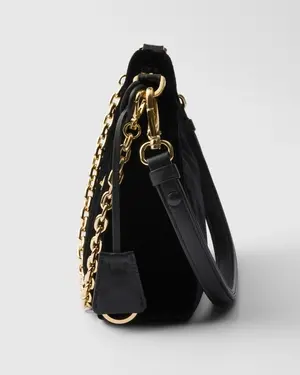 Prada Re-edition Mini Velvet Bag - Black