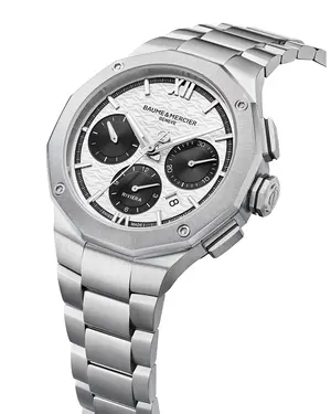 Baume & Mercier Riviera Chronograph Watch - White/silver
