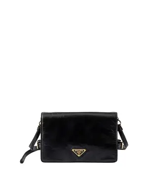 Prada Leather Shoulder Bag - Black