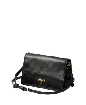 Prada Leather Shoulder Bag - Black