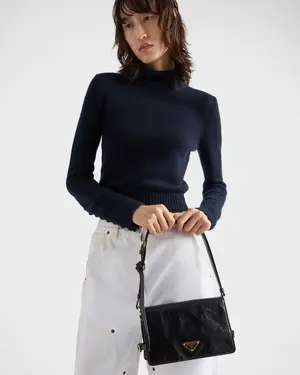Prada Leather Shoulder Bag - Black