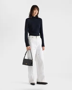 Prada Leather Shoulder Bag - Black