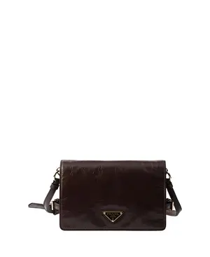 Prada Leather Shoulder Bag - Brown