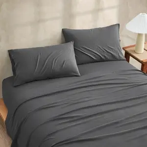 UGG Devon Microfiber Sheet Set, Queen - Charcoal