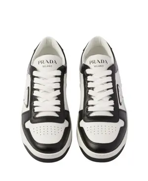 Prada Downtown Perforated Leather Sneakers