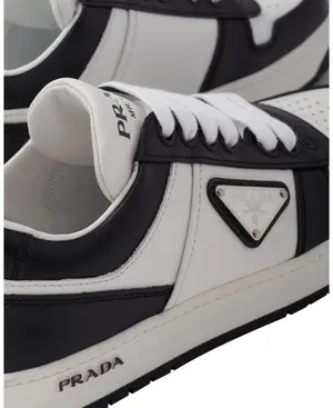Prada Downtown Perforated Leather Sneakers
